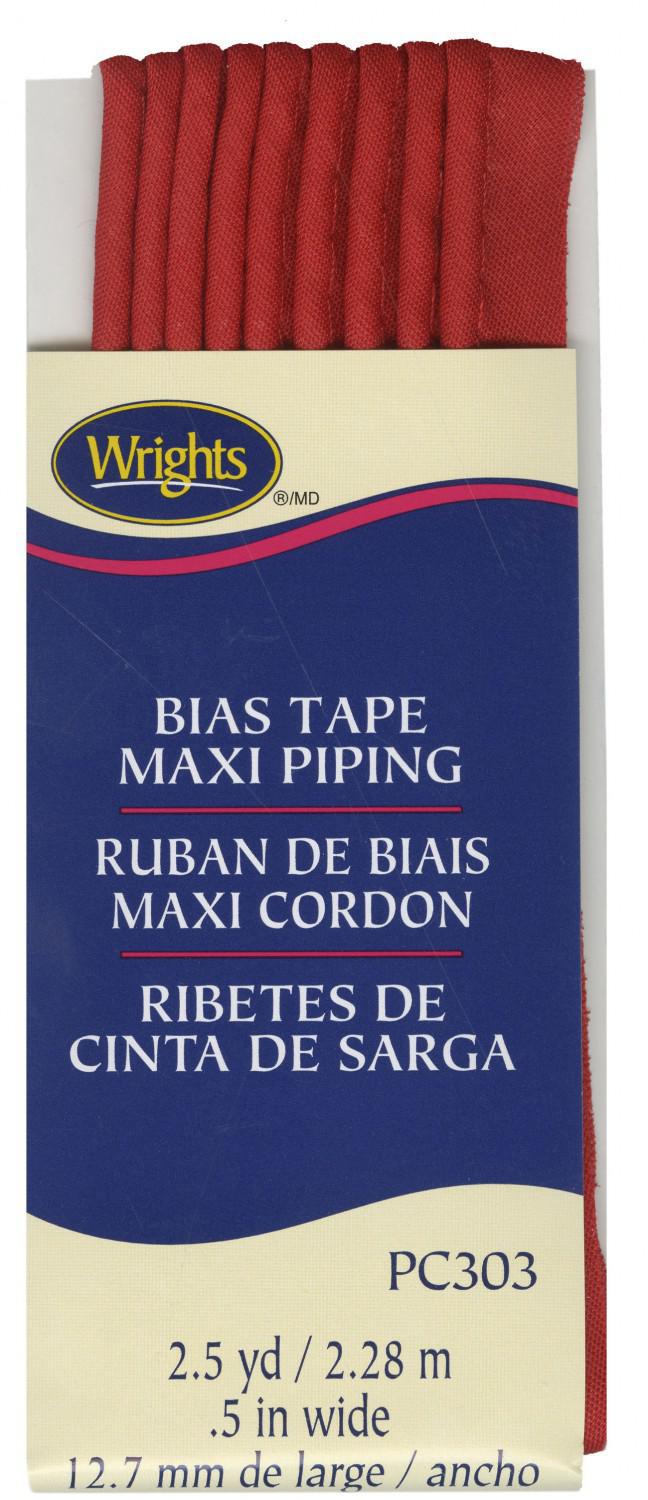 Wrights Maxi Piping Red 2-1/2 Yards