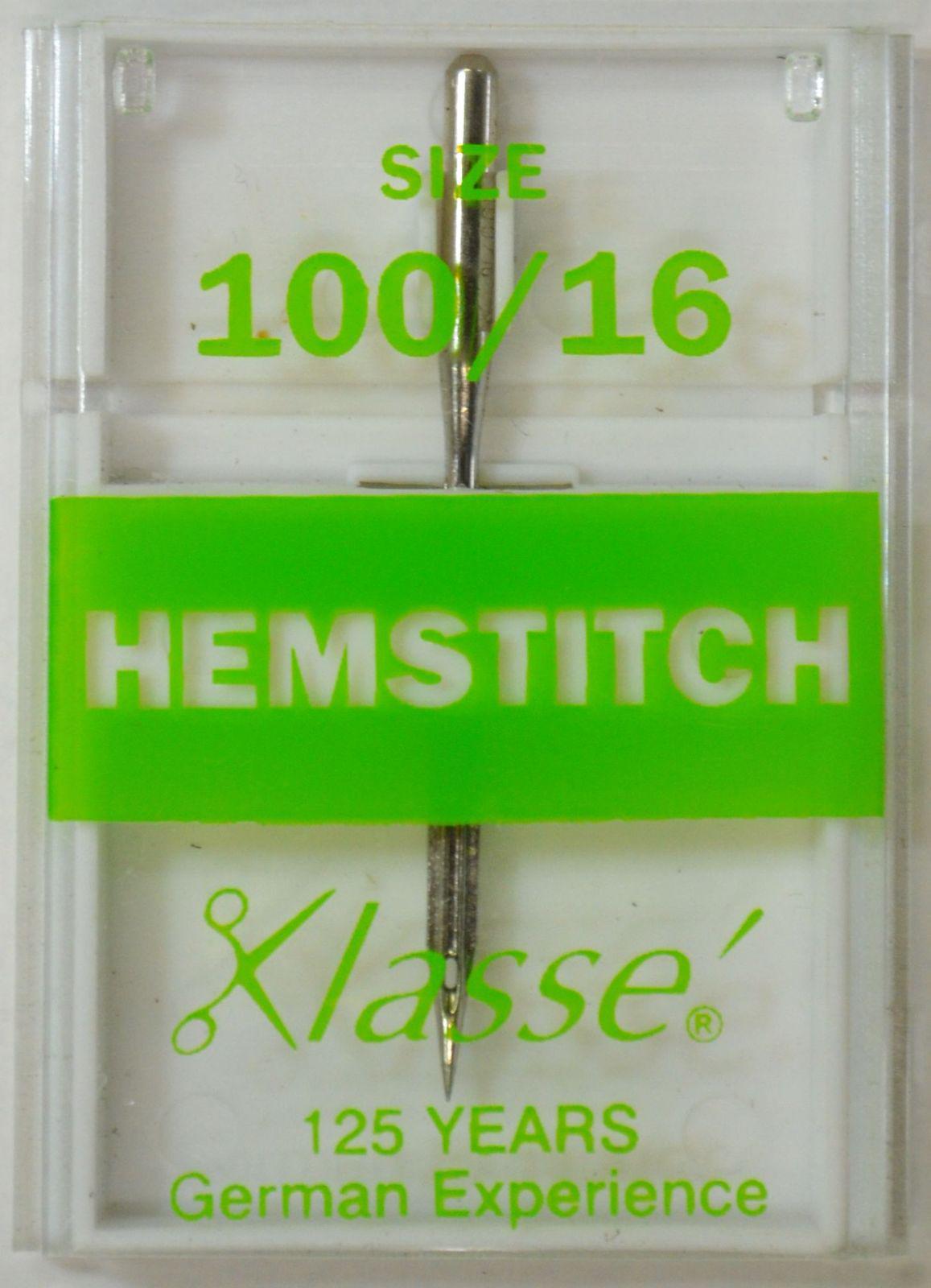 Klasse Sewing Machine Needles, HEMSTITCH Size 100 / 16, Pack of 1 ...